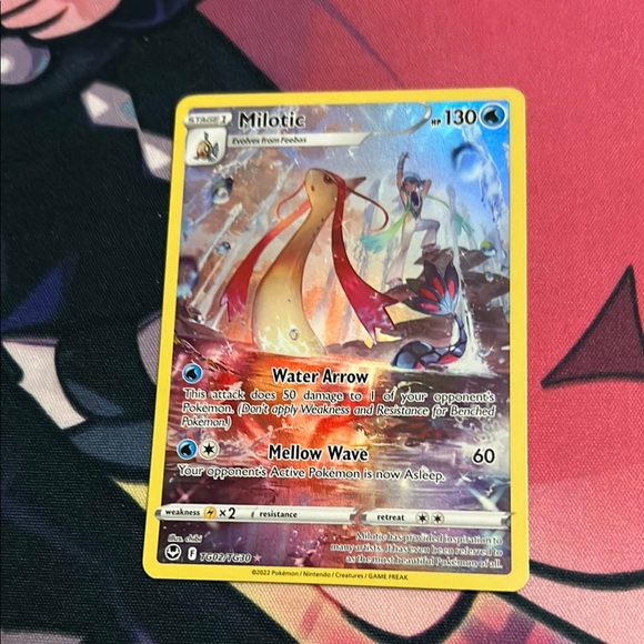 Pokemon | Toys | Pokemon Milotic Trading Card Red Yellow Blue | Poshmark